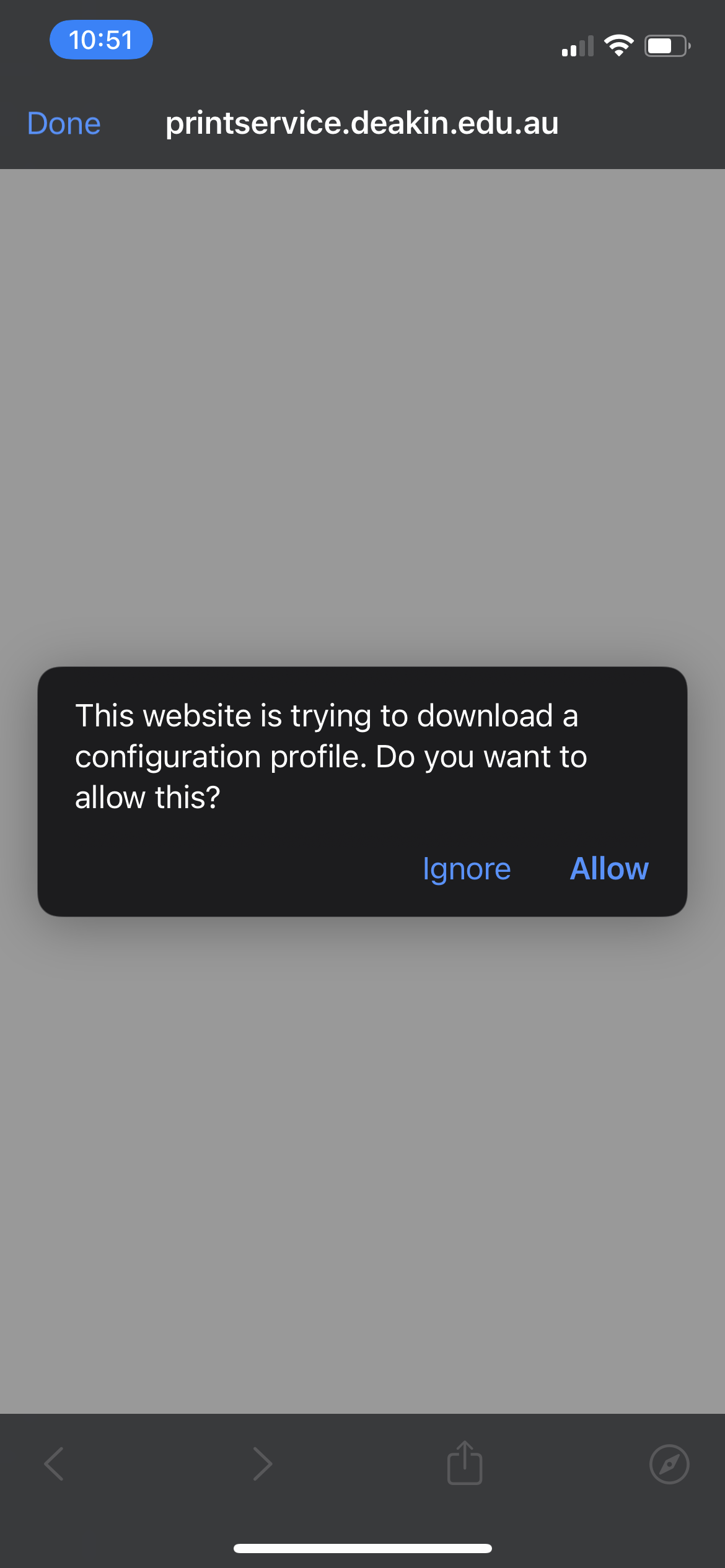 IT Help - Print@Deakin - Installing Deakin Print on Personal IOS device ...
