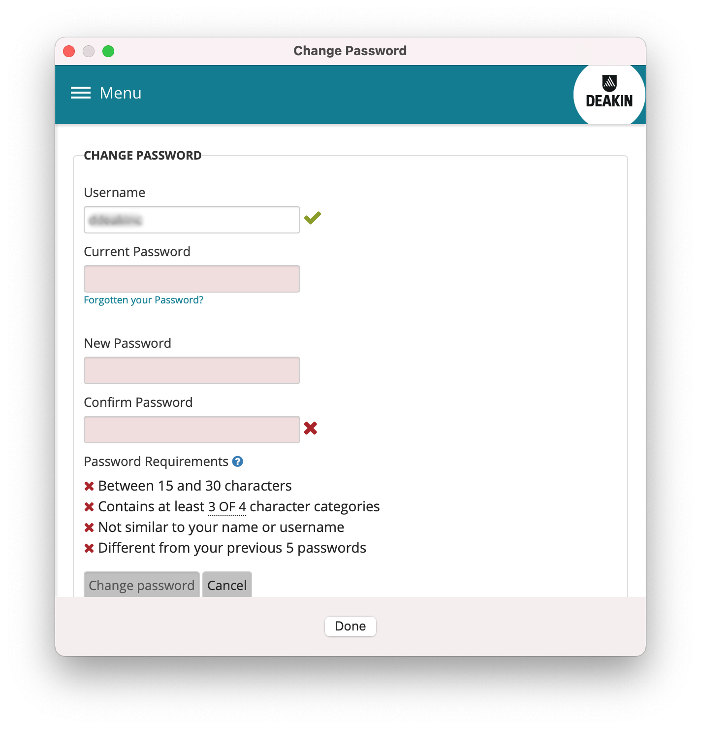 IT Help - Changing your Deakin password using a Deakin Mac - IT Help