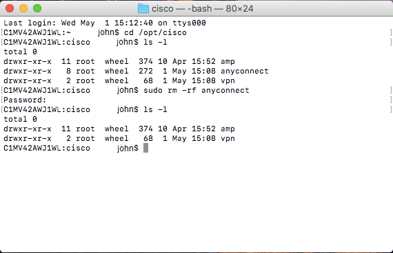 IT Help - How to fully uninstall Cisco AnyConnect (Including Profiles) on a Mac computer - IT Help